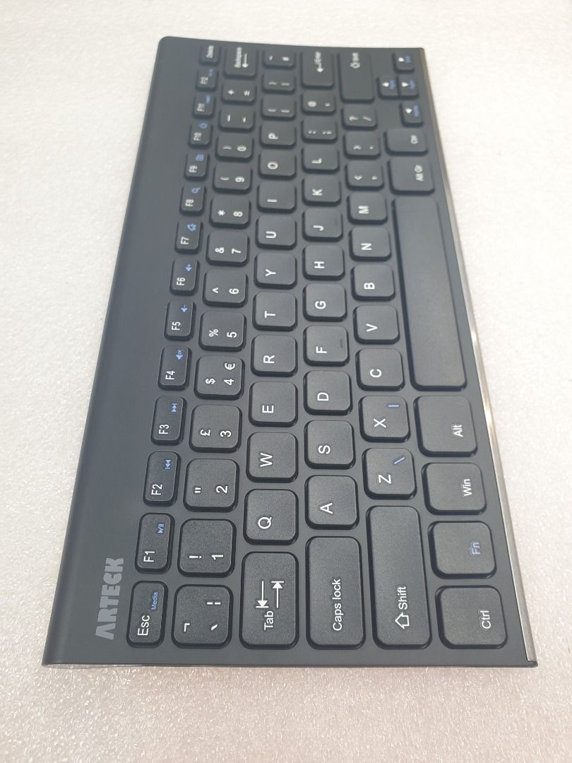 Arteck 2.4G Wireless Keyboard Stainless Steel Ultra Slim Keyboard HW086 ...