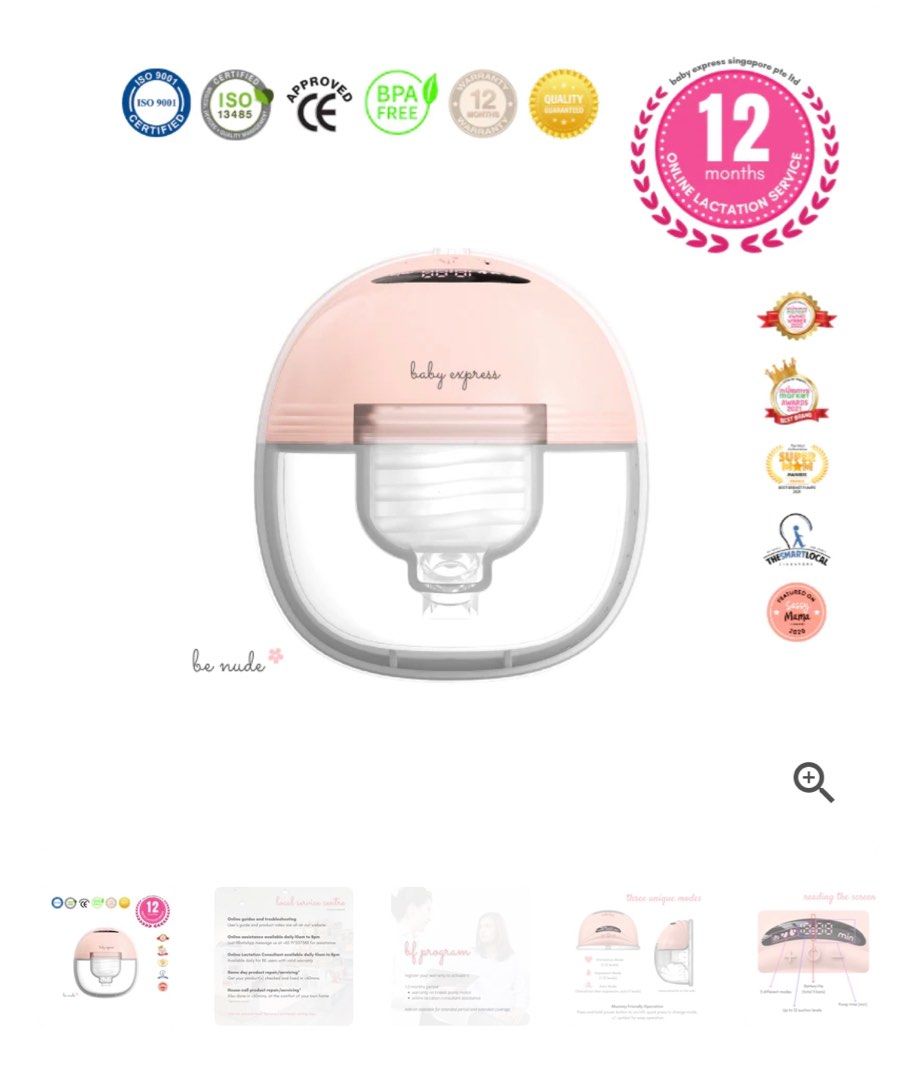 Baby Express be nude portable pump x 2, Babies & Kids, Nursing ...