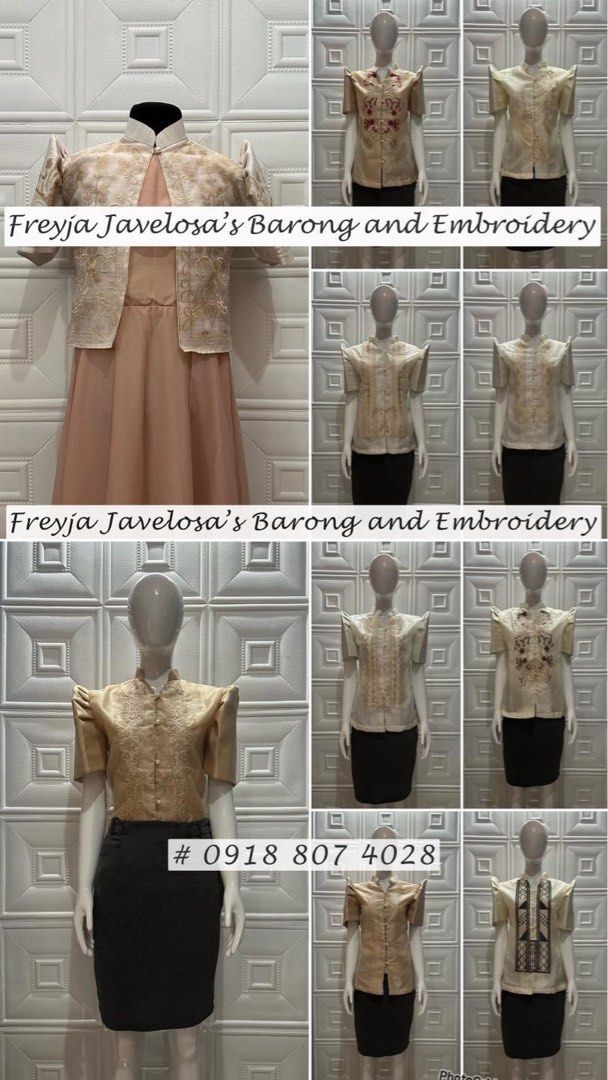 Barong Tagalog Coat Ladies Barong Filipiniana Bolero Dress Company ...
