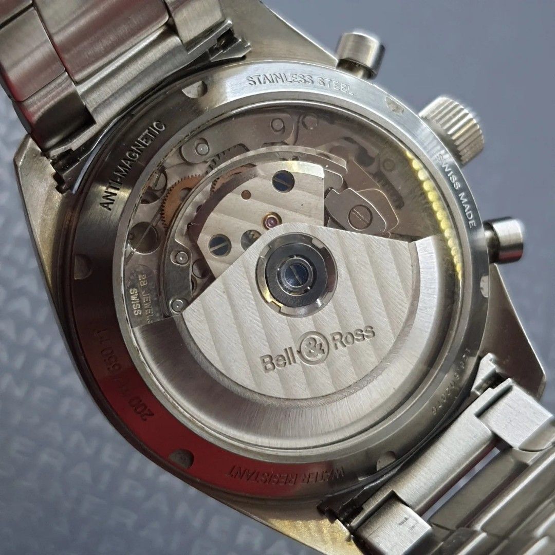 Bell & Ross Vintage 126 Chronograph, Fesyen Pria, Jam Tangan di Carousell