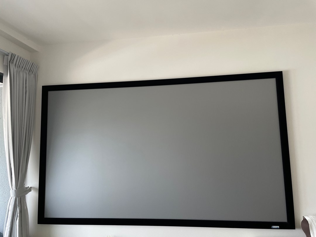 Big Shine Projection Screen 120 inch with fixed black frame, tv ...