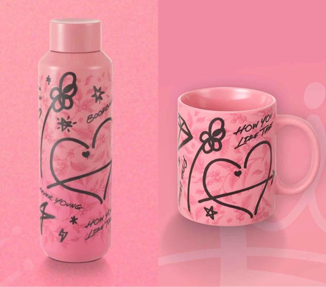 Blackpink x Starbucks tumblr + mug, Furniture & Home Living ...