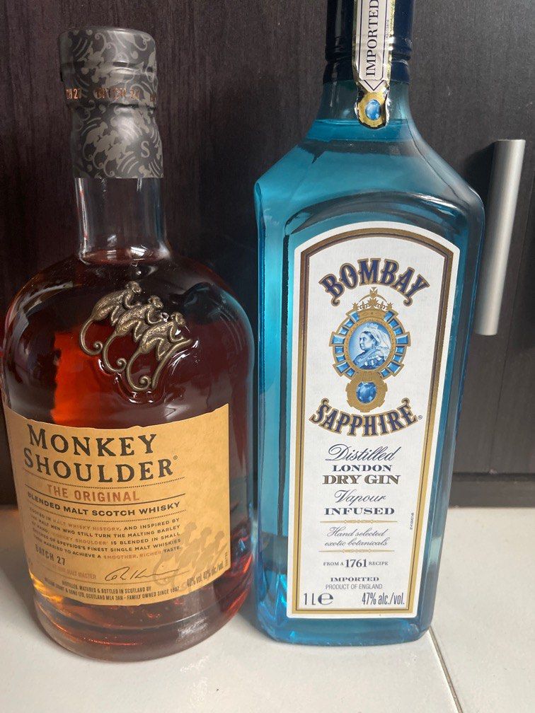 Bombay sapphire & monkey shoulder, Food & Drinks, Alcoholic Beverages ...