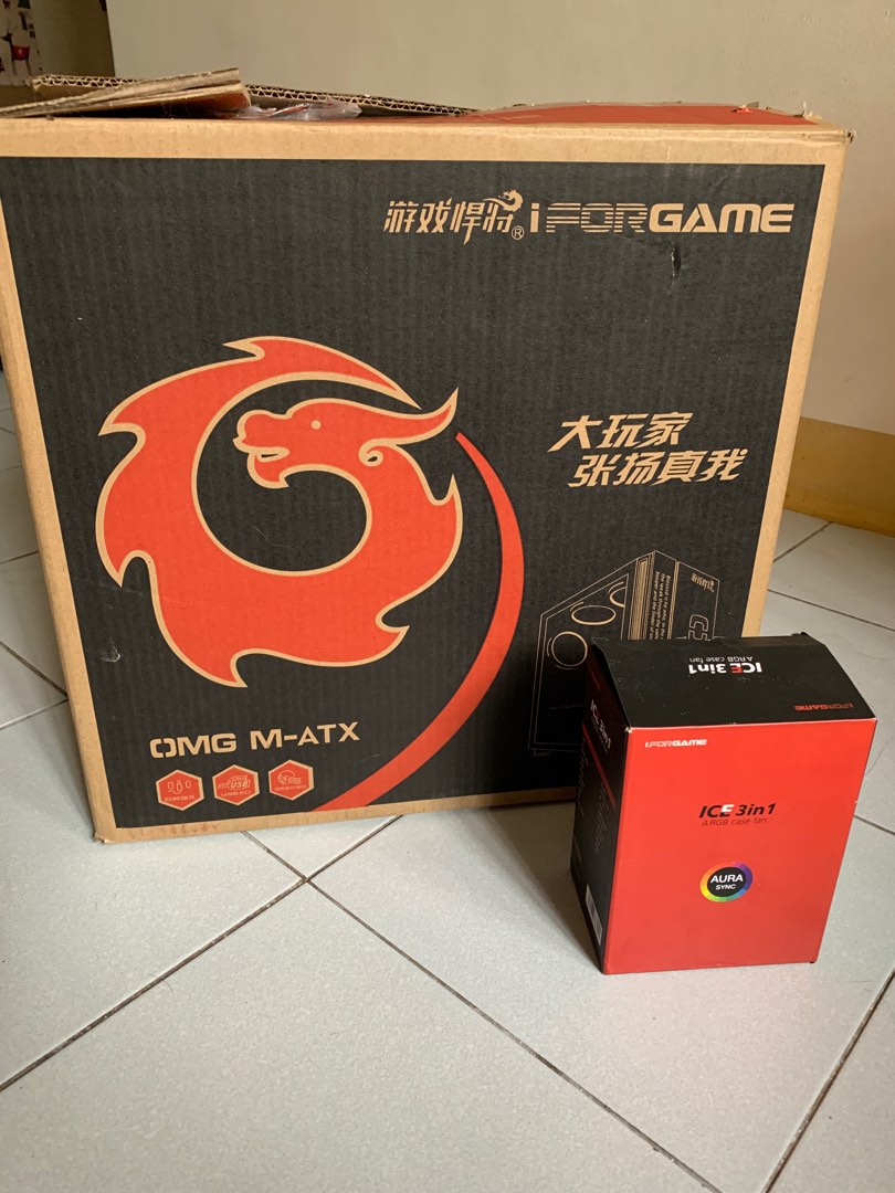 [BUNDLE] iFORGAME OMG M-ATX Case and ICE 3in1 RGB Case Fan, Computers ...