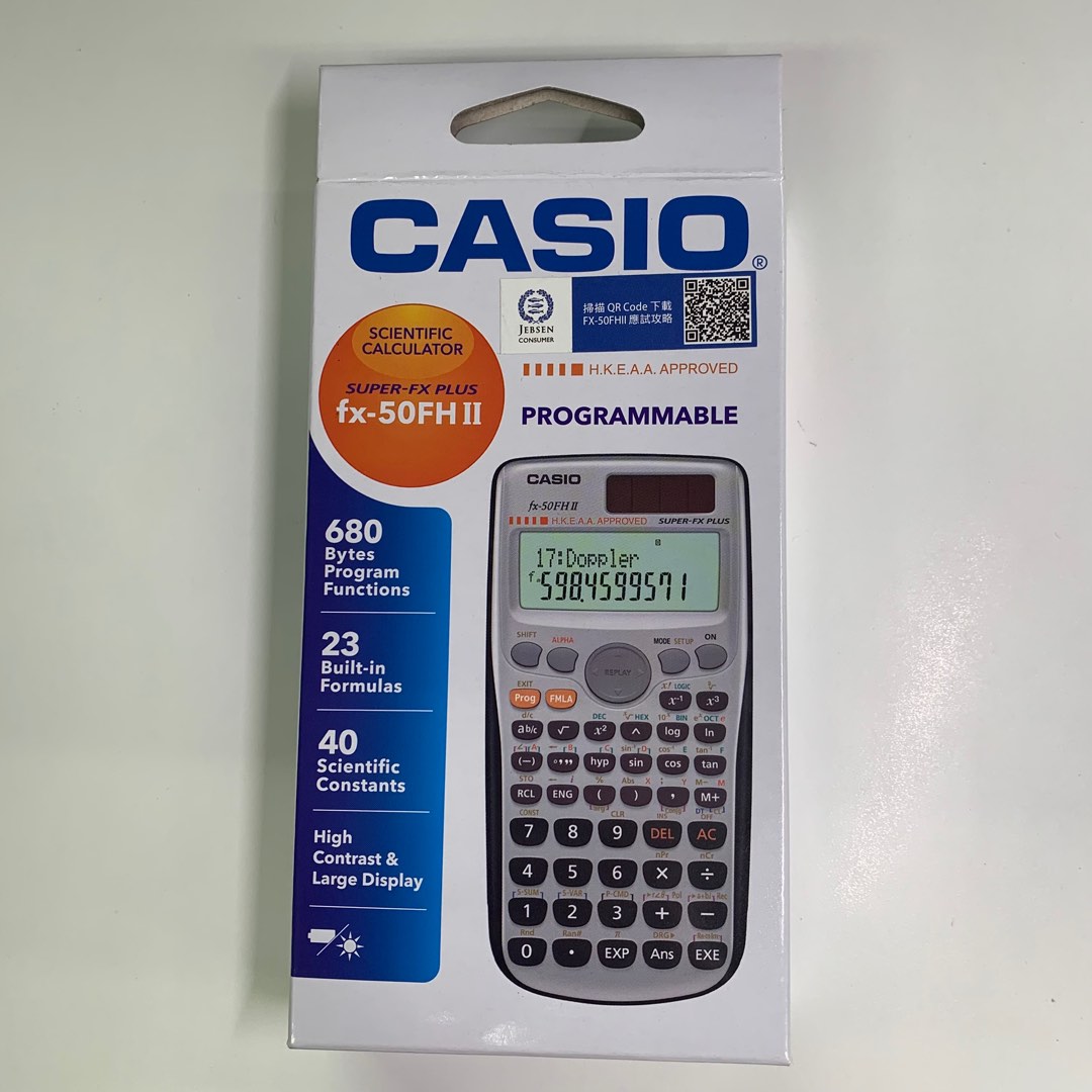 Casio 計數機 fx-50FH II, 電腦＆科技, 商務用科技產品 - Carousell