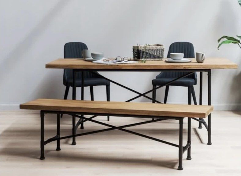 Castlery Dining Table Set with Bench, Furniture & Home Living ...