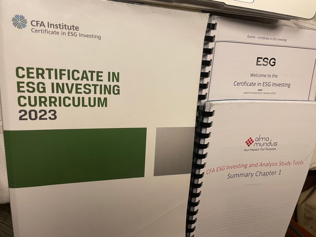 CFA for ESG Investing Textbook 2023 +free materials, Hobbies & Toys ...