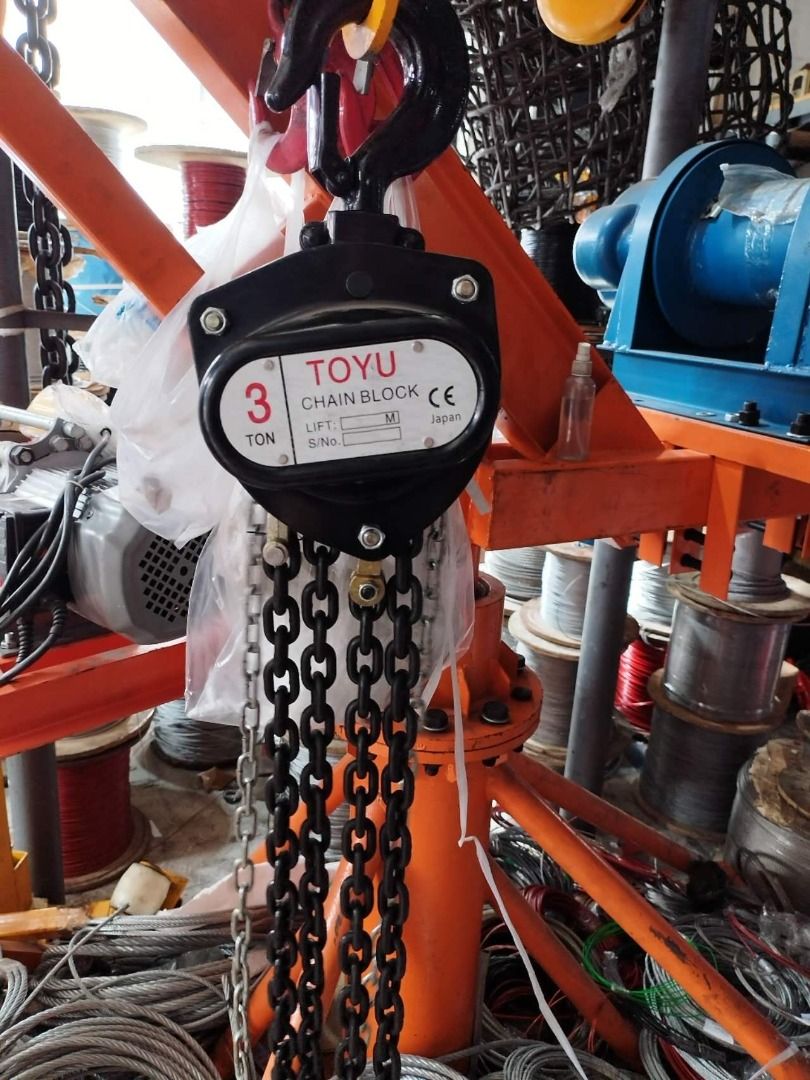 Chain Block (Heavy Duty) 1 Ton x 3 Meters (6mm), Commercial ...