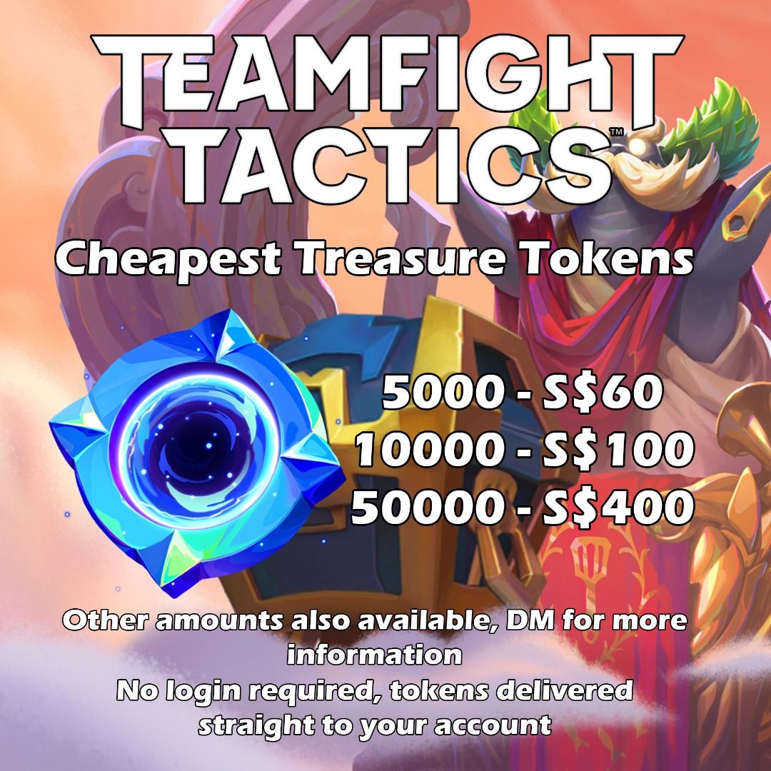 [CHEAP] Teamfight Tactics TFT Treasure Tokens Top Up | No Login | SAVE ...