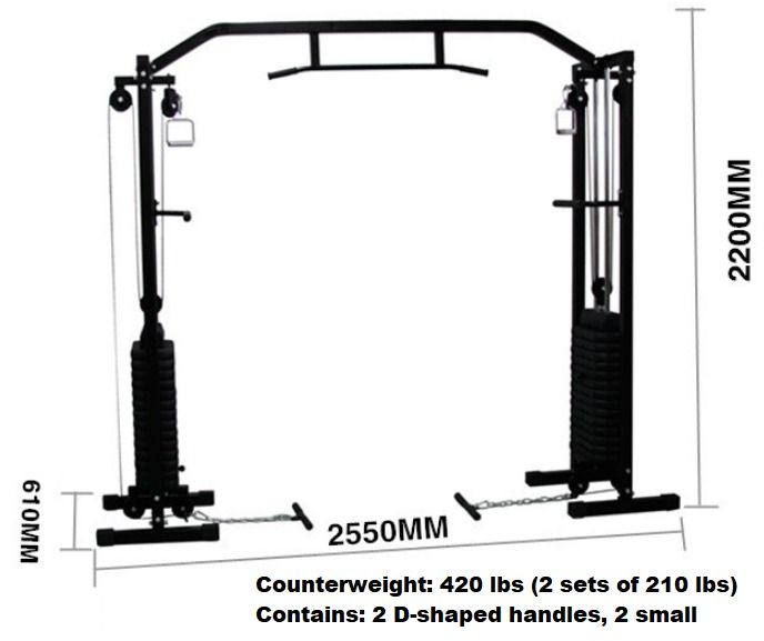 Chest Cable Crossover Machine Pull-ups Parallel Bar Indoor Workout ...