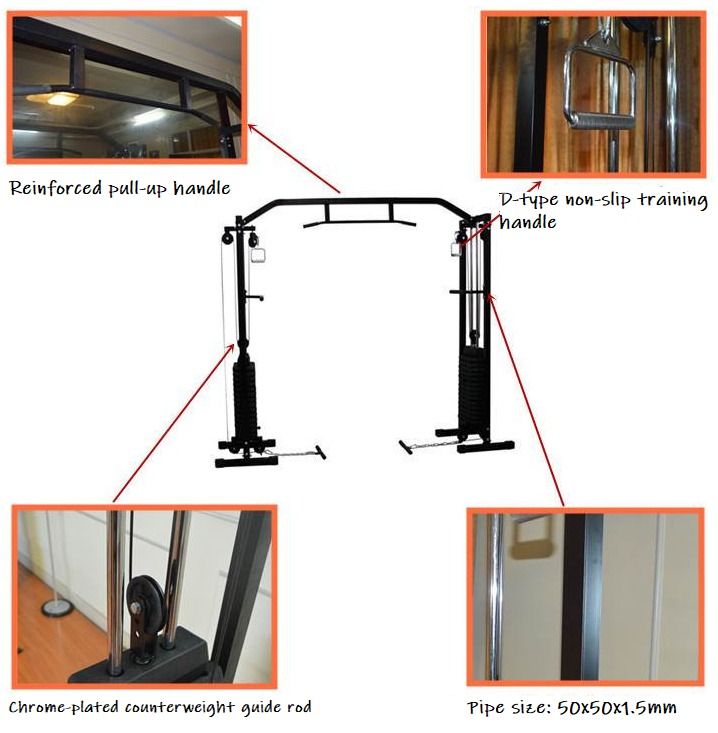 Chest Cable Crossover Machine Pull-ups Parallel Bar Indoor Workout ...