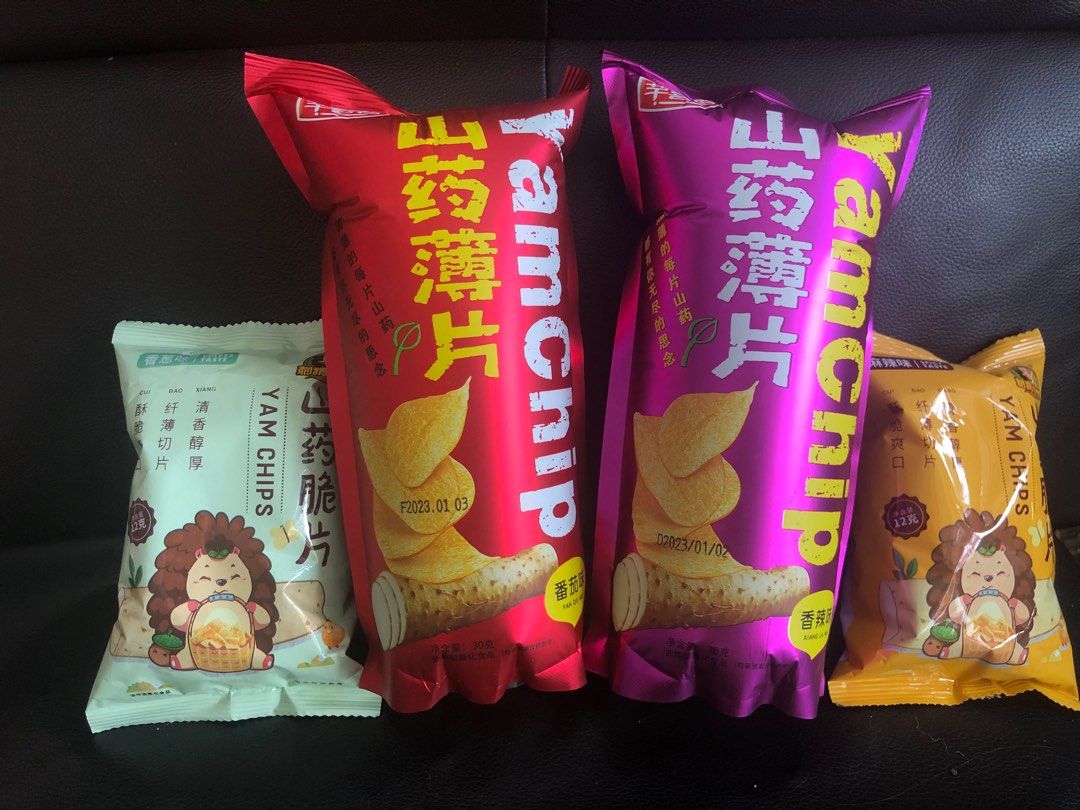 山药脆片Chinese Yam Crispy Potato Chips Snack (4 packets for $2), Food ...