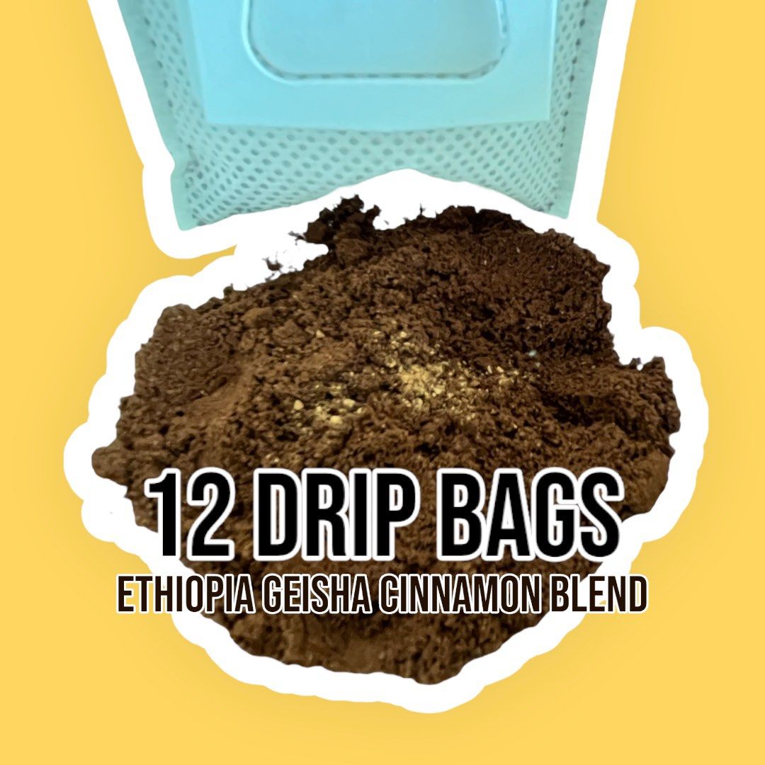 Coffee Drip Bag - Ethiopia Geisha Cinnamon Blend (Pack of 12), Food ...