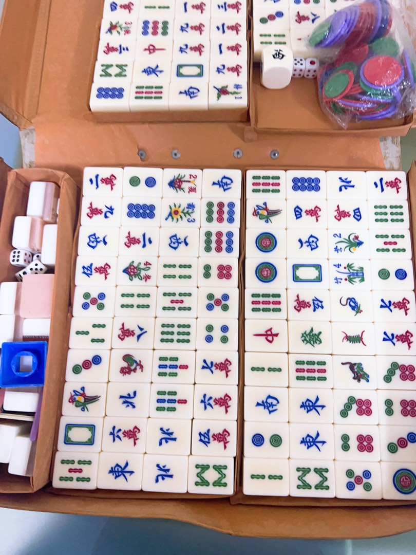 Complete Mahjong Set Tiles, Hobbies & Toys, Toys & Games on Carousell