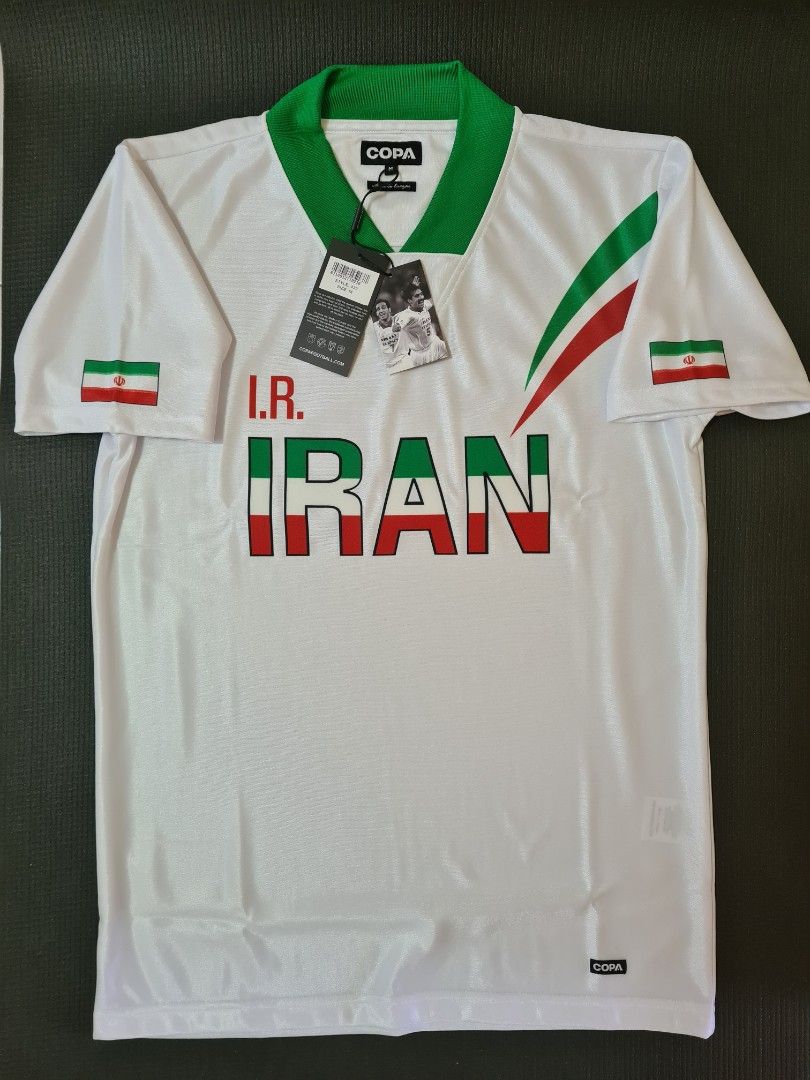 COPA IRAN 1998 RETRO FOOTBALL SHIRT, Men's Fashion, Activewear on Carousell