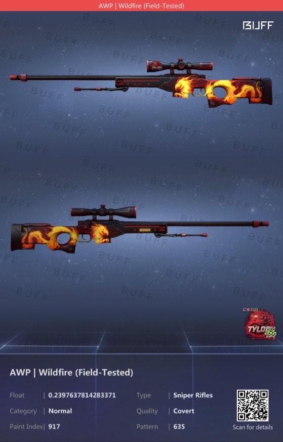 CS GO AWP Wildfire FT, Video Gaming, Gaming Accessories, In-Game ...