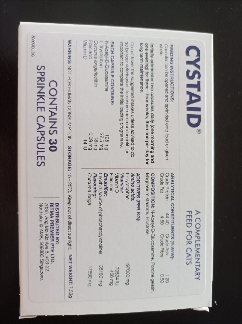 Cystaid for Cats, Pet Supplies, Health & Grooming on Carousell