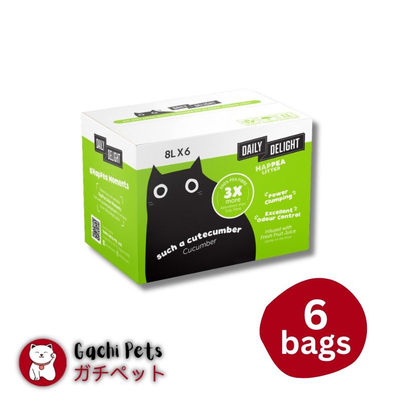 Daily Delight Happea Litter | Pea Litter 6 bags / carton, Pet Supplies ...