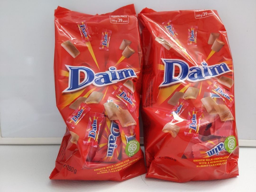 Daim Travel Pack 280g (39 minis), Food & Drinks, Packaged & Instant Food on Carousell