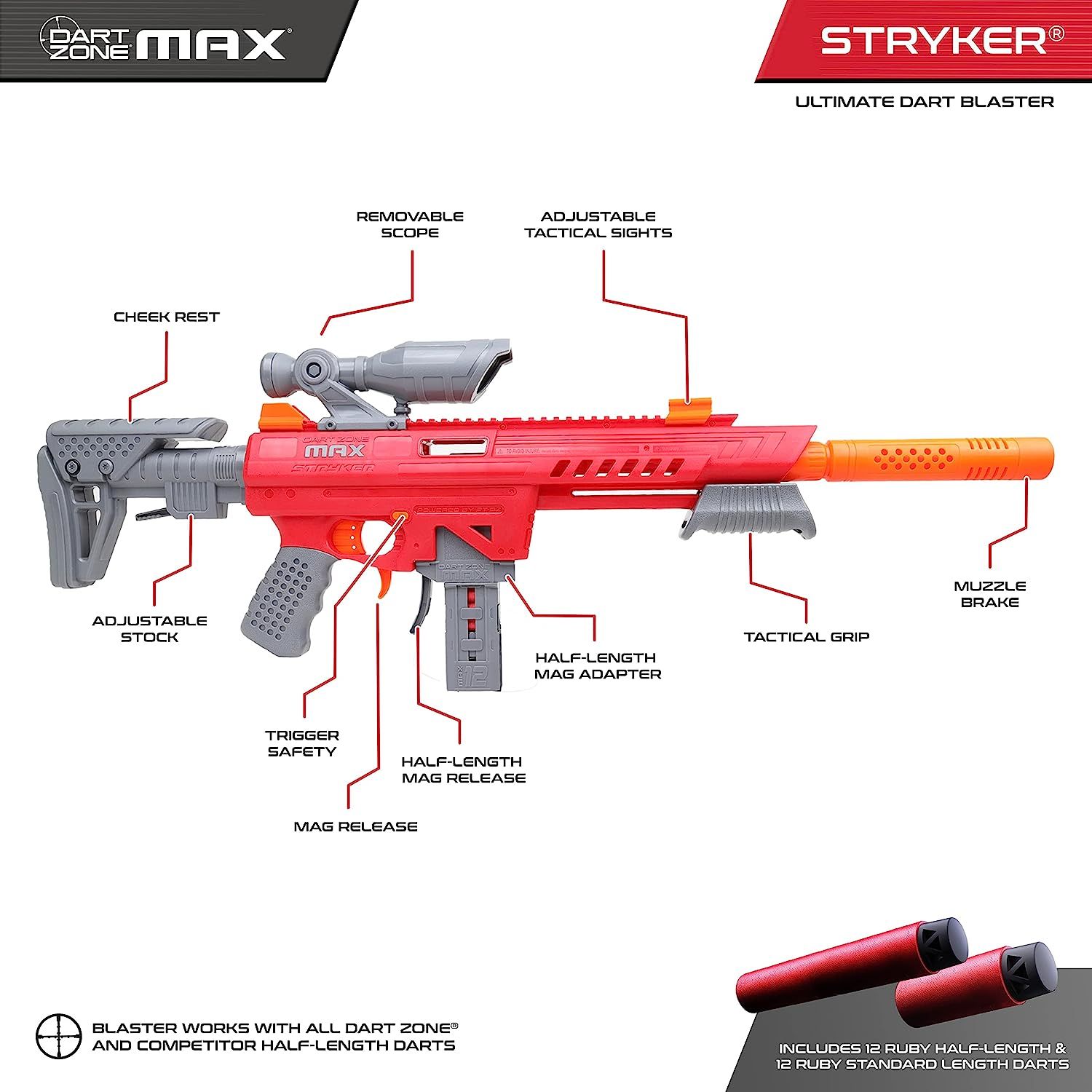 Dart Zone MAX Stryker Ultimate Dart Blaster Toy, Hobbies & Toys, Toys ...