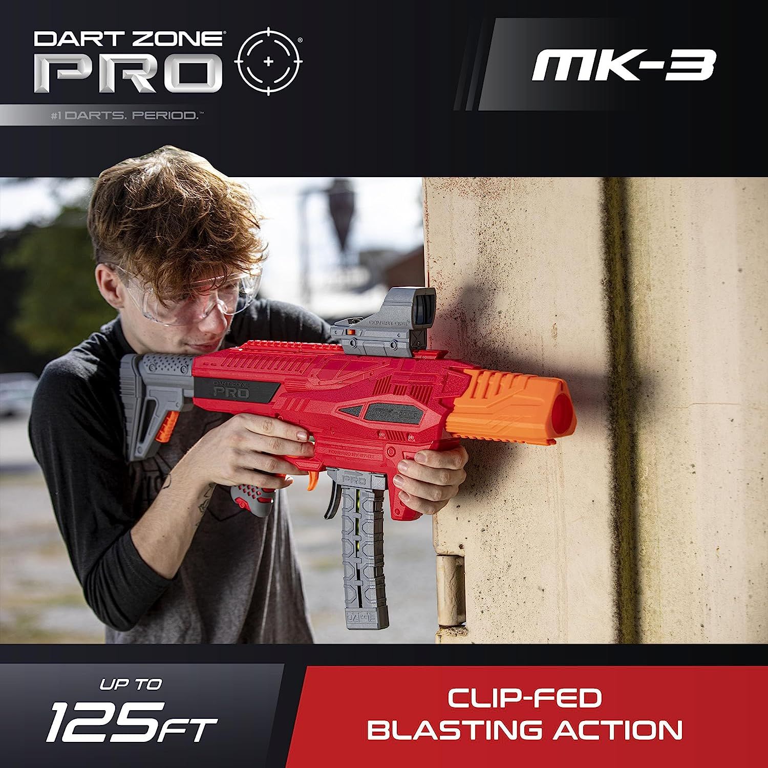 Dart Zone Pro-Series MK-3 Motorized Flywheel Pro Dart Blaster Toy ...