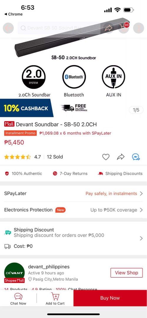 DEVANT SB50 SOUNDBAR, Audio, Soundbars, Speakers & Amplifiers on Carousell