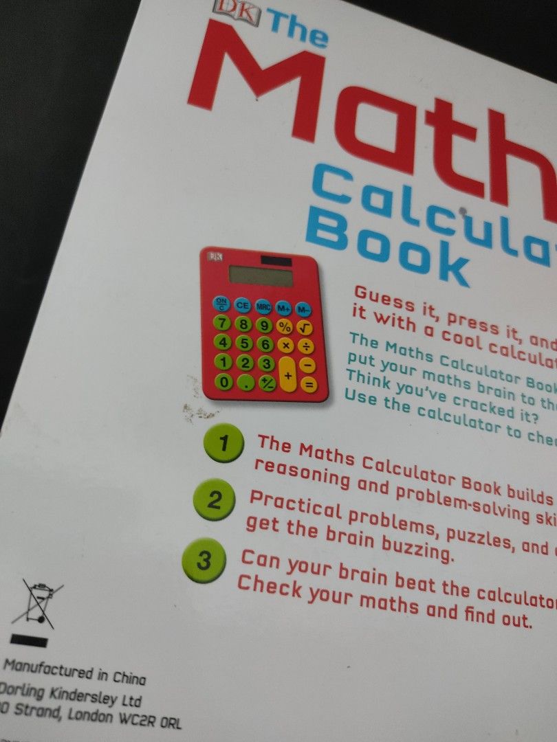 DK Maths Calculator Book (Hardbound w/ Calculator) on Carousell