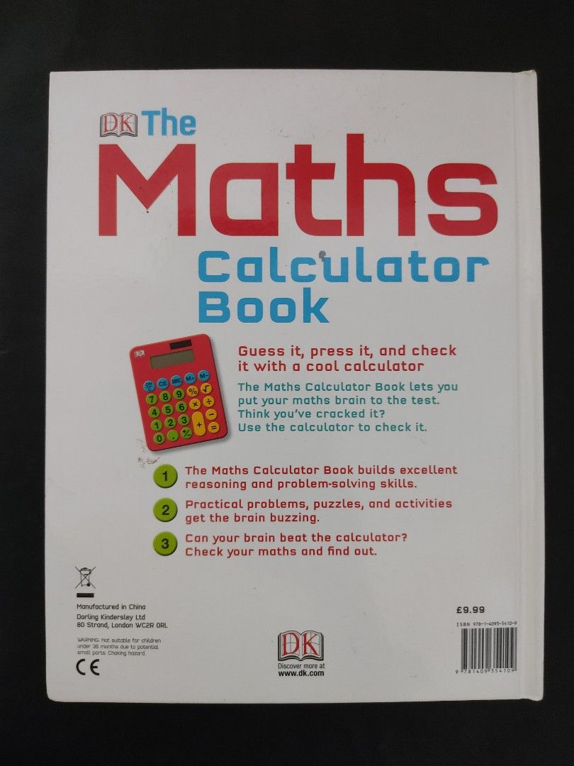 DK Maths Calculator Book (Hardbound w/ Calculator) on Carousell
