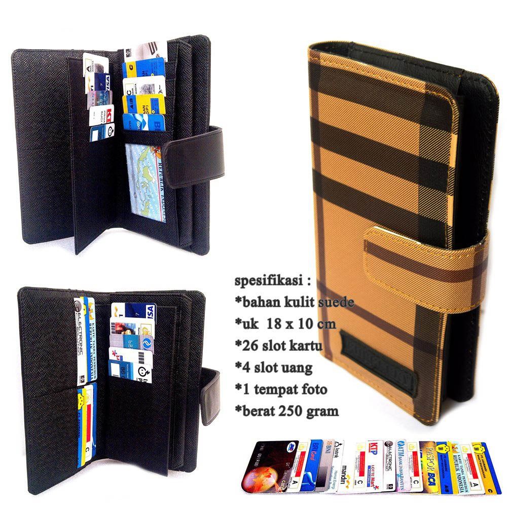 Dompet Korean Lipat Kulit Gradasi Kartu Dark, Fesyen Wanita, Tas ...
