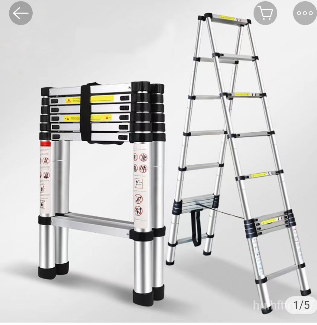 Folding portable ladder, Furniture & Home Living, Home Improvement ...
