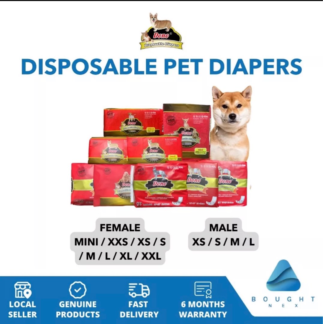 Free dog diaper for female (Dano brand), Pet Supplies, Health ...