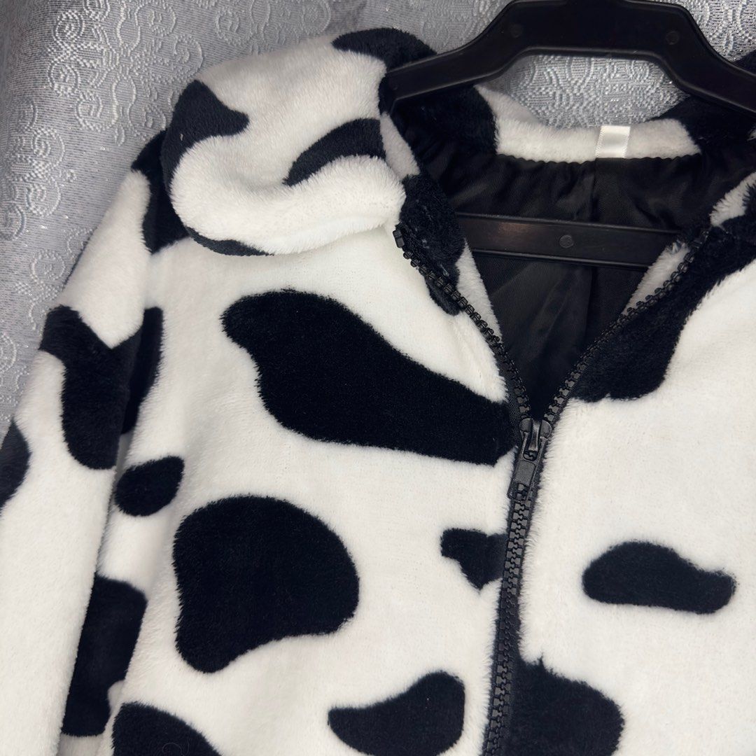 Fur Cow Print Jacket on Carousell