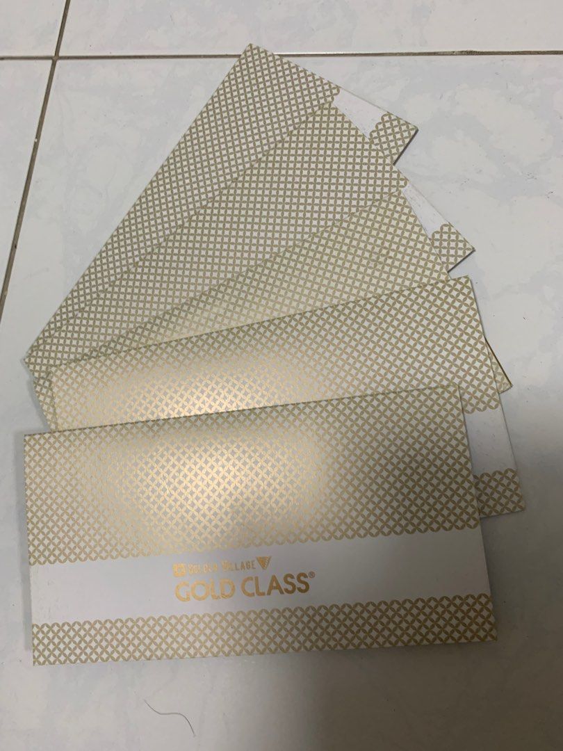 Golden Village Gold Class Movie Voucher, Tickets & Vouchers, Event ...