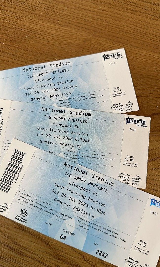 LIVERPOOL FC OPEN TRAINING SESSION TICKETS, Tickets & Vouchers, Event Tickets on Carousell