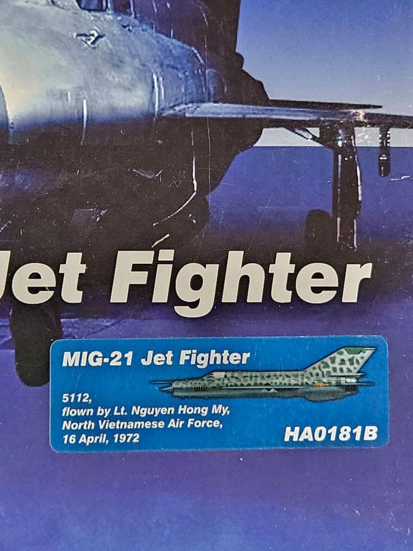 Hobby Master Mig-21 HA0181B Pilot Lt Nguyen Hong My, April 1972, North ...