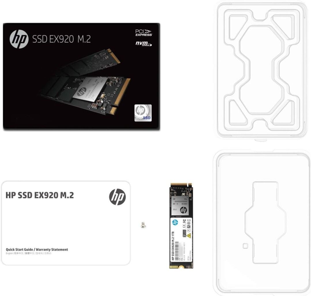 HP SSD EX920 M.2 1TB PCI Express NVMe 1.3 Internal Solid State Drive ...