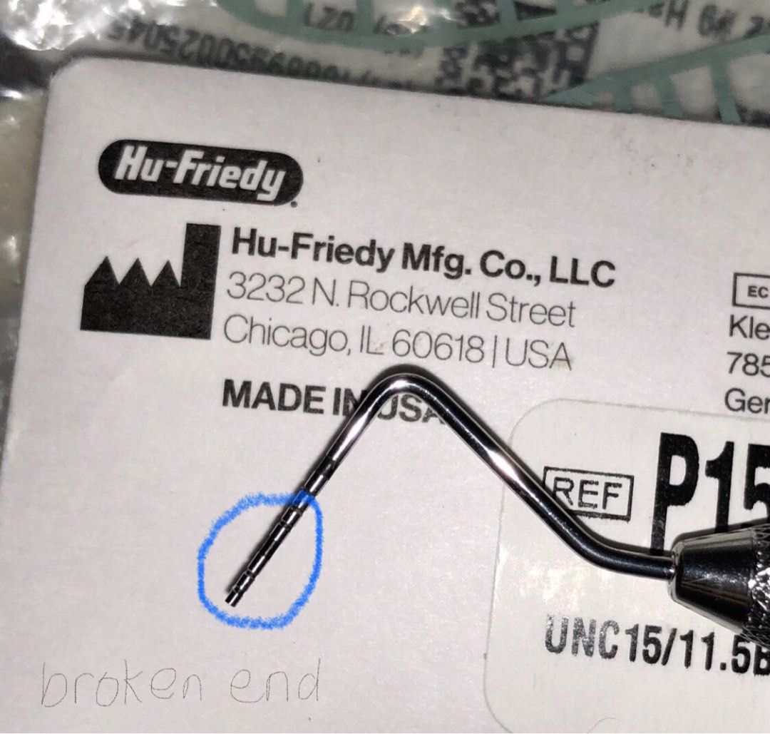 Hu-Friedy Periodontal Probe *broken unc15 end*, Health & Nutrition ...