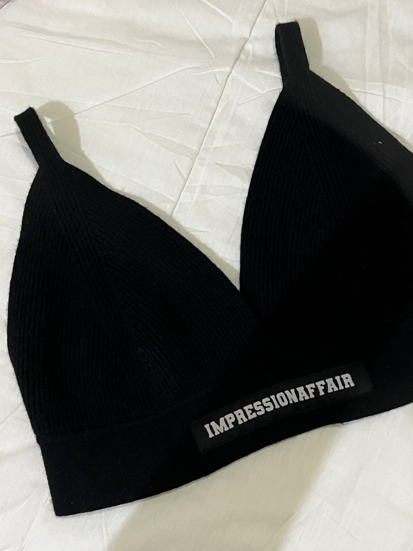 Impression Affair Bralette (Black), Women's Fashion, New Undergarments & Loungewear on Carousell