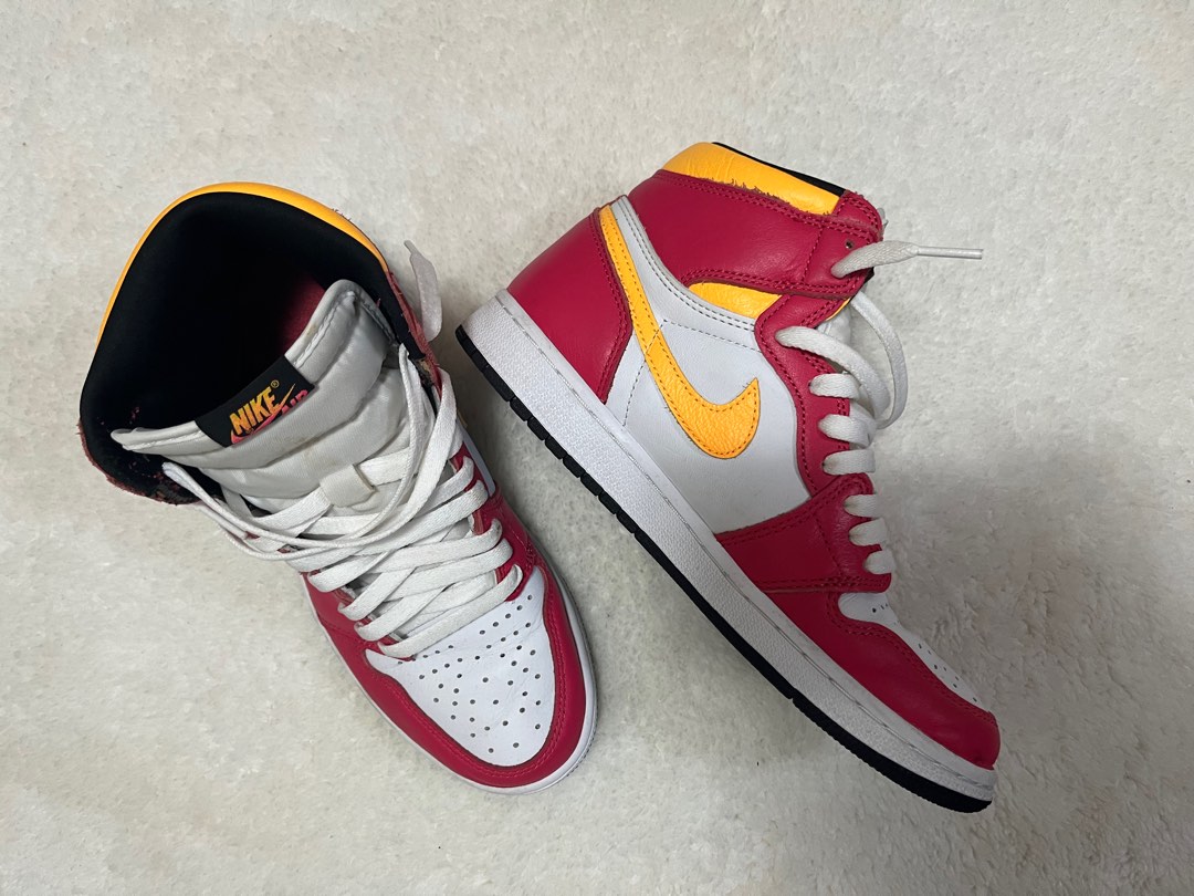 JORDAN Jordan 1 Retro High OG Light Fusion Red, Men's Fashion, Footwear ...