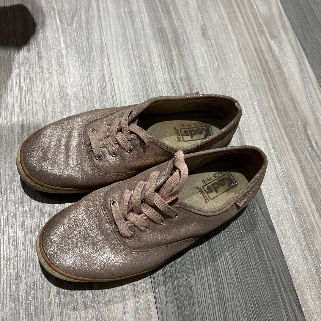 Keds Glitter Pink triple decker, Fesyen Wanita, Sepatu di Carousell