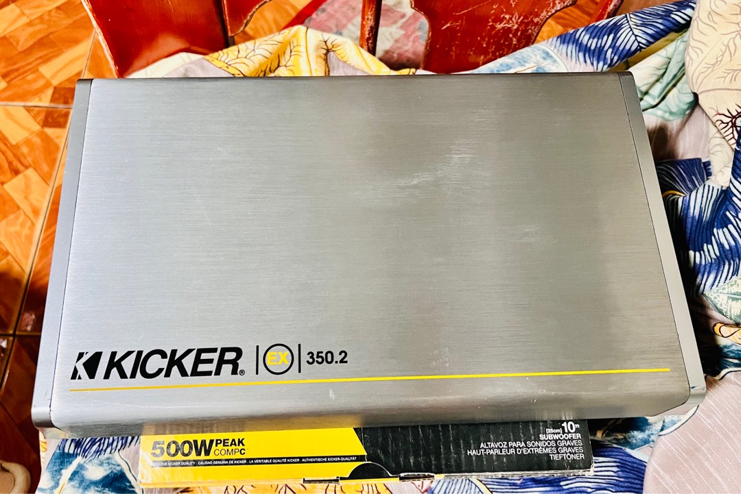 Kicker EX 350.2 2ch Amplifier with Kicker COMPC 10inch Subwoofer (4ohms ...