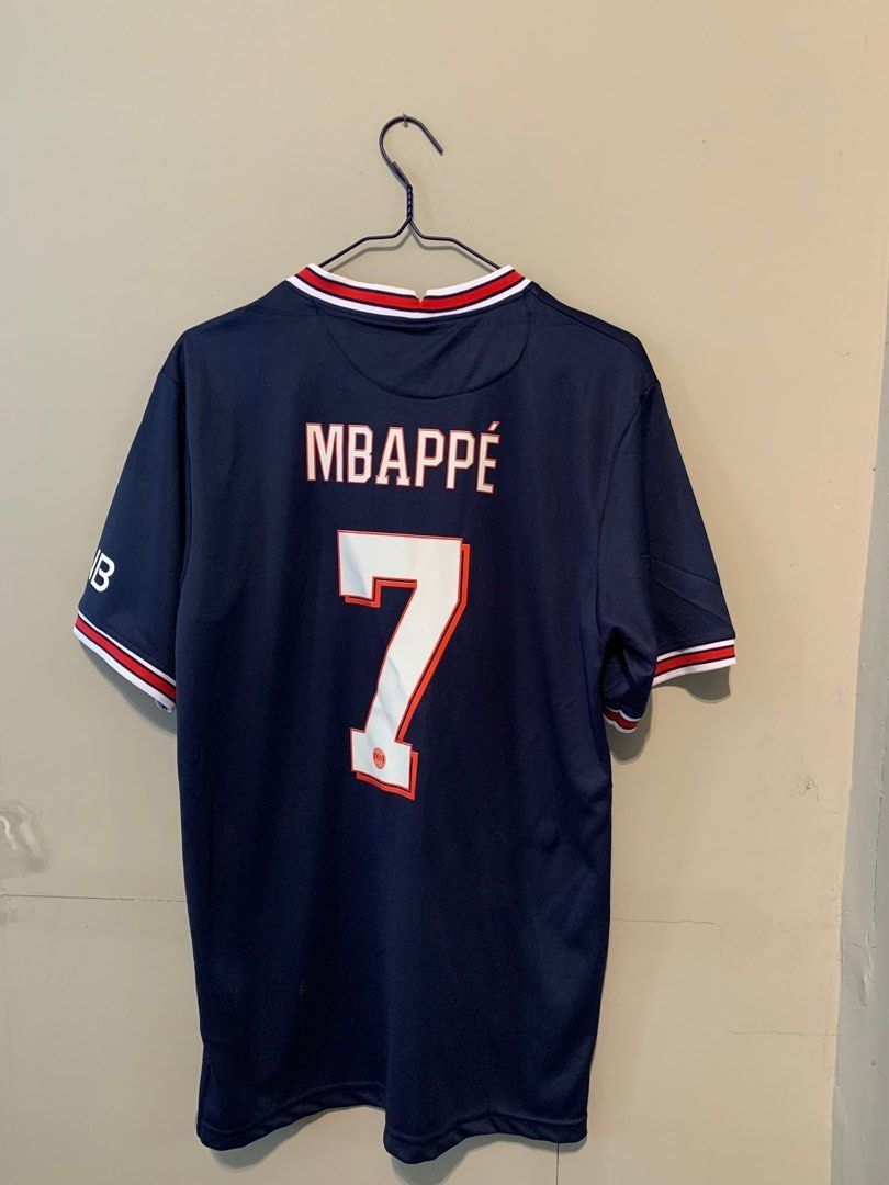Kylian Mbappe #7 Jersey PSG Home 2021/2022 Jordan Paris Saint-Germain Football Shirt Kit Soccer ...