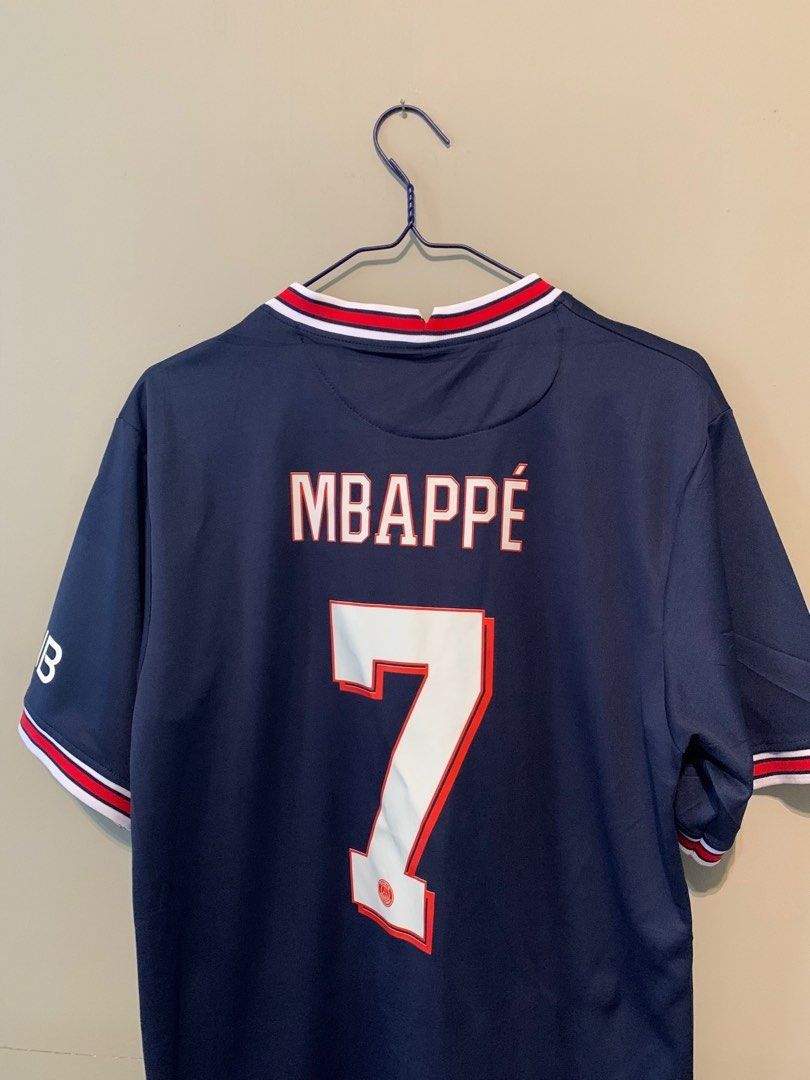 Kylian Mbappe #7 Jersey PSG Home 2021/2022 Jordan Paris Saint-Germain ...