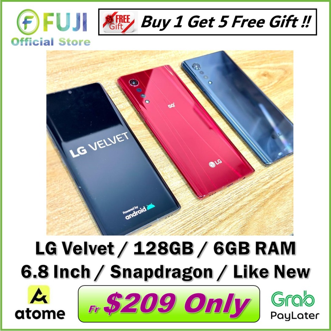 LG Velvet - 128GB + 6GB RAM - 6.8 Inch - Snapdragon Processor - Perfect Condition Like New Set ...