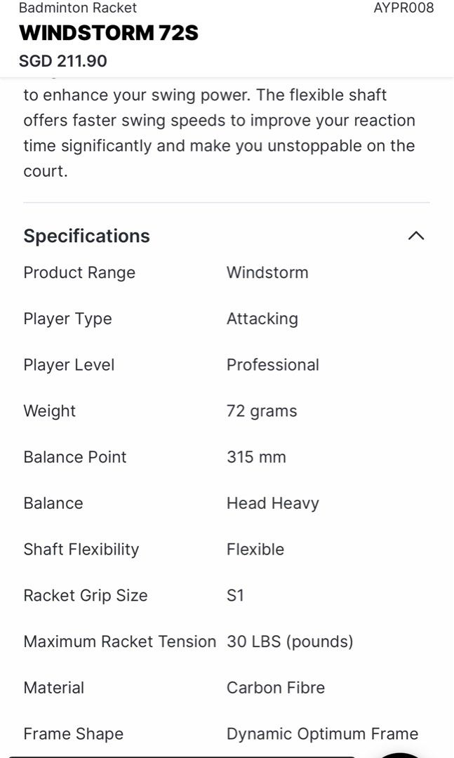 LiNing Windstorm 72S (Pink), Sports Equipment, Sports & Games, Racket ...