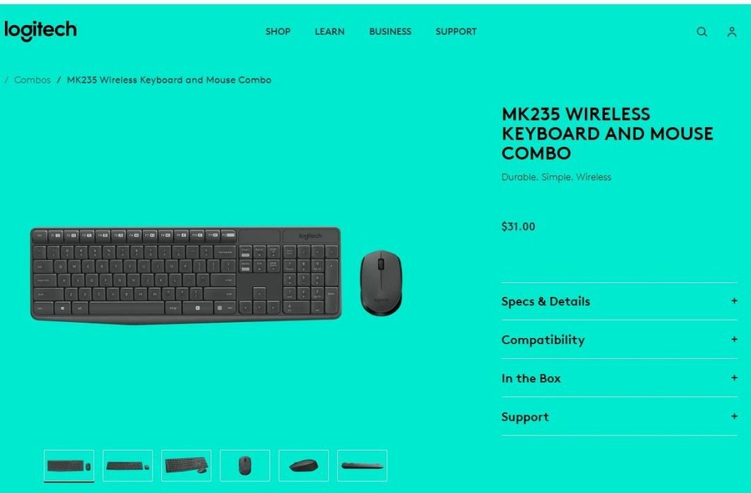Logitech Mk235 Keyboard With Mouse Combo Computers And Tech Parts And Accessories Computer