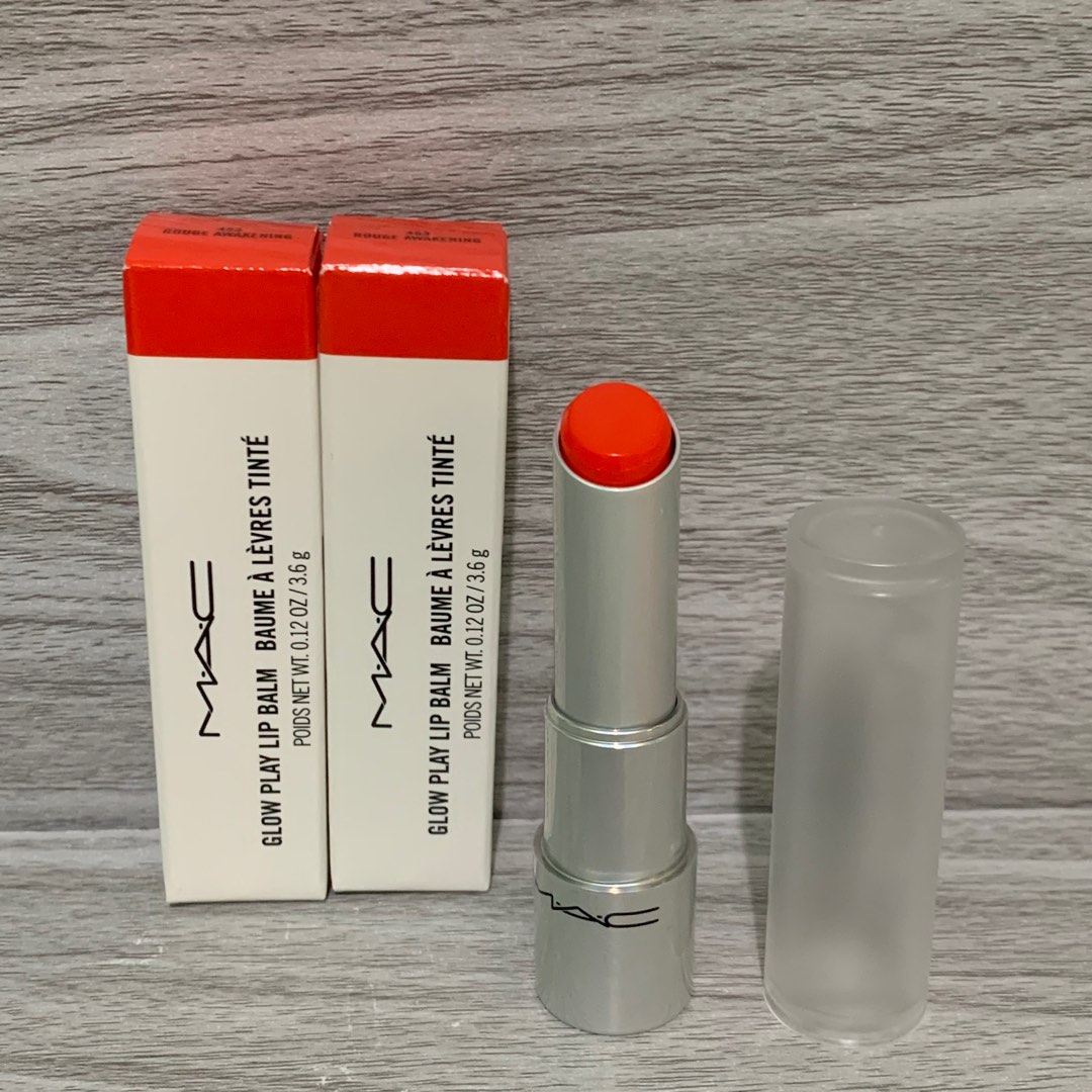 MAC Glow Play Lip Balm (Rouge Awakening), Beauty & Personal Care, Face ...