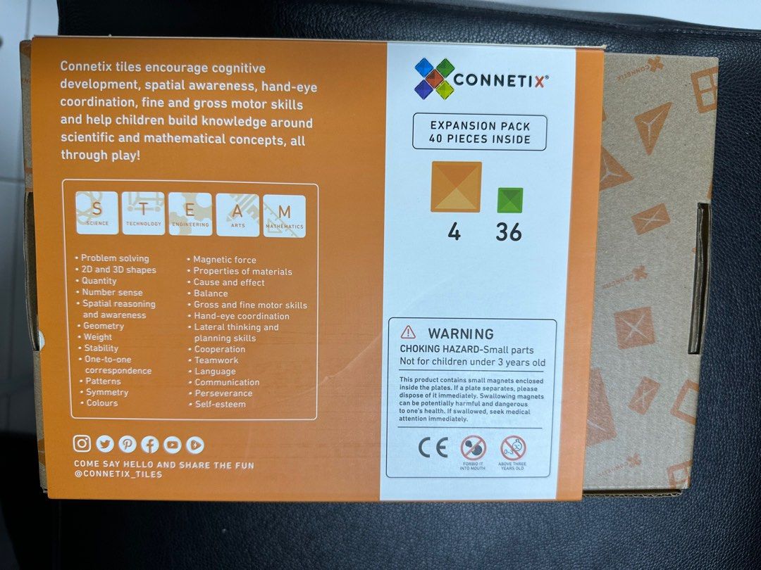 Magnetic Connectix Tiles toy, Hobbies & Toys, Toys & Games on Carousell