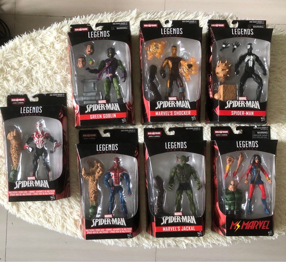 Marvel legends sandman baf spider-man 2099 spider UK jackal shocker ...