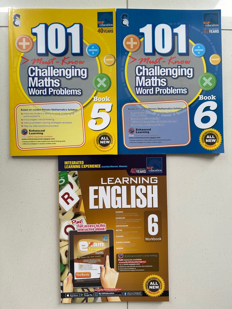 math word problems learning English P5 P6, Hobbies & Toys, Books ...